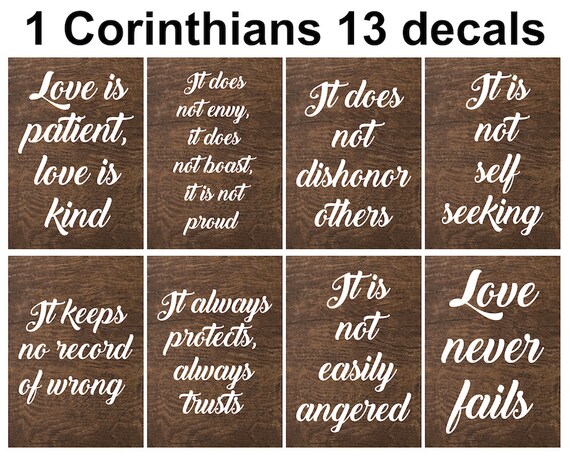 1 Corinthians Love Sticker Stickers Stickers, Labels & Tags Paper etna ...