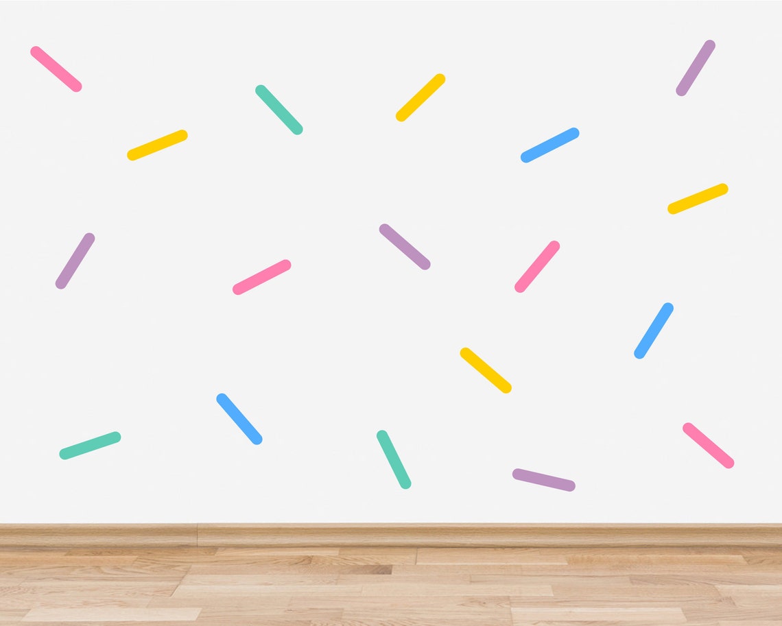 Colourful Sprinkles Wall Decals Rainbow Sprinkles Wall | Etsy