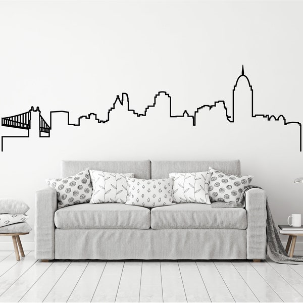 Skyline Wall Sticker - Etsy