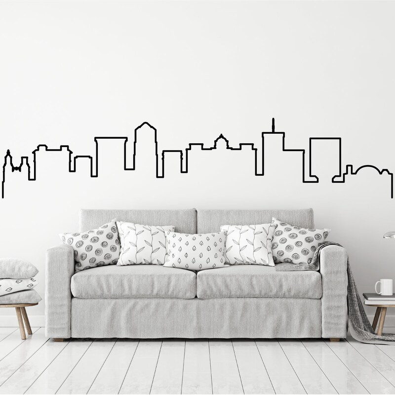 Cityscape Wall Decal - Etsy