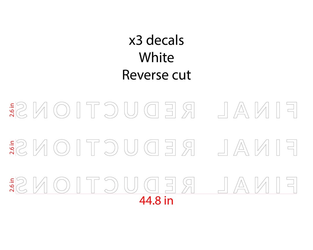 X3 Decals, White, Reverse Cut - Etsy