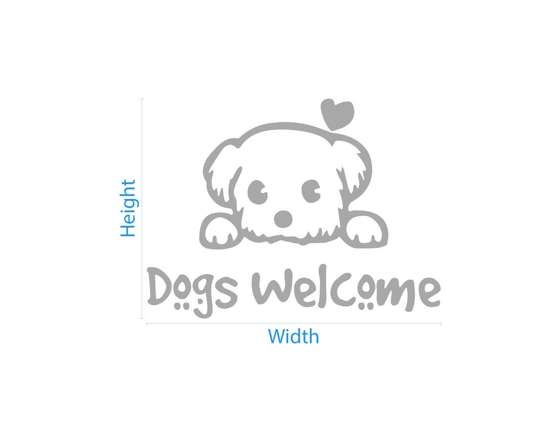 Dogs Welcome Sticker Dogs Welcome Storefront Window Decal - Etsy UK