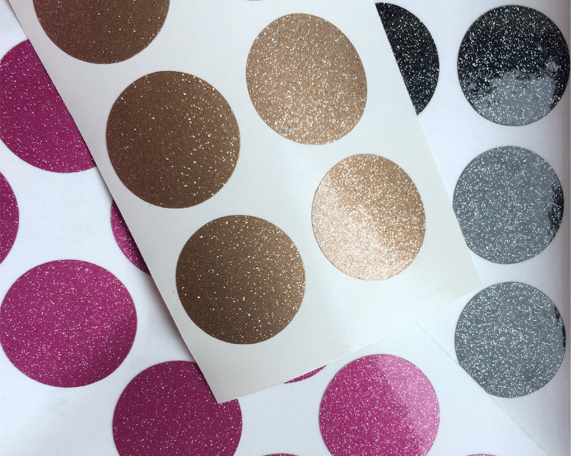 Glitter Polka Dots Stickers Polka Dots Home Decor Dot/circle - Etsy