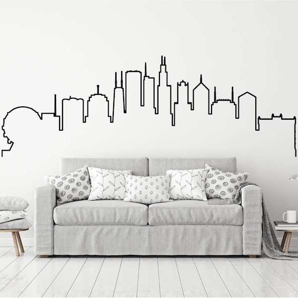 Skyline Wall Decal - Etsy
