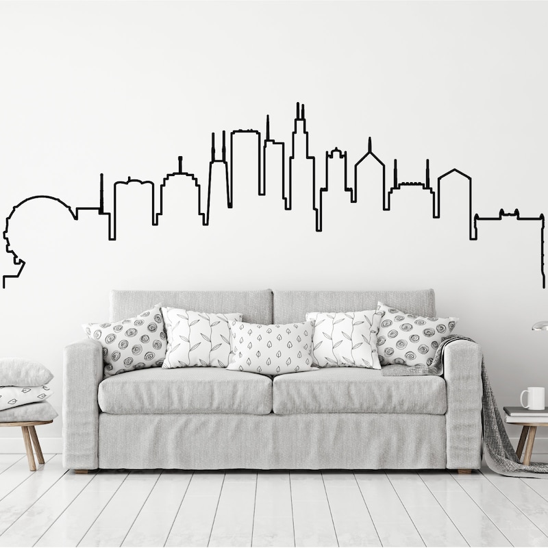 Skyline Chicago Vinyl Decals - Etsy UK