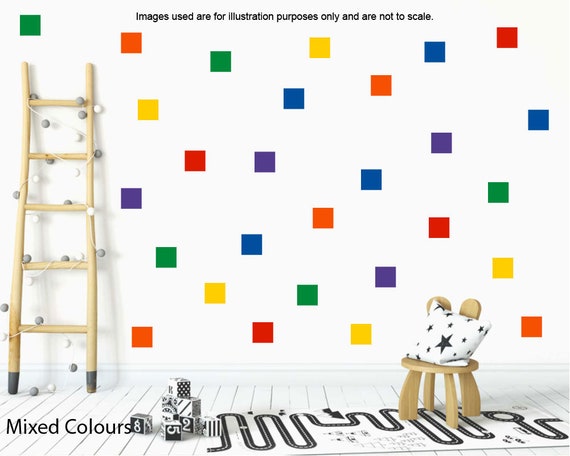Square vinyl stickers Squares wall decals Square wall | Etsy