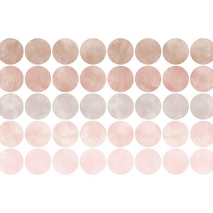 Boho Watercolour Polka Dot Wall Stickers, Neutral Watercolour Nursery ...