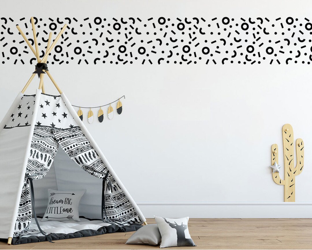 Abstract Wall Decal Office Wall Decal Abstract Shapes Modern - Etsy