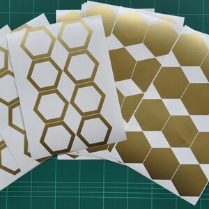 Hexagons vinyl stickers Combo hexagon wall pattern decals | Etsy