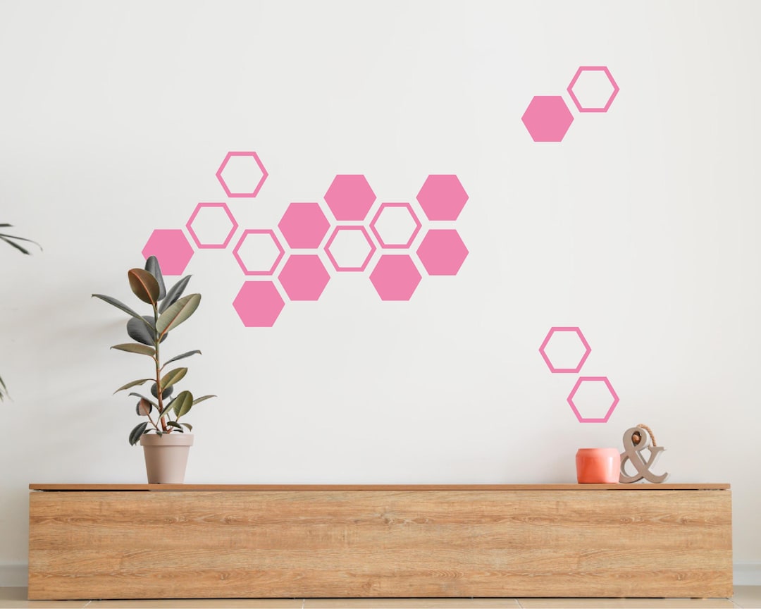 Waben-Vinyl-Aufkleber, Hexagon-Wandaufkleber, Waben-Wandaufkleber ...