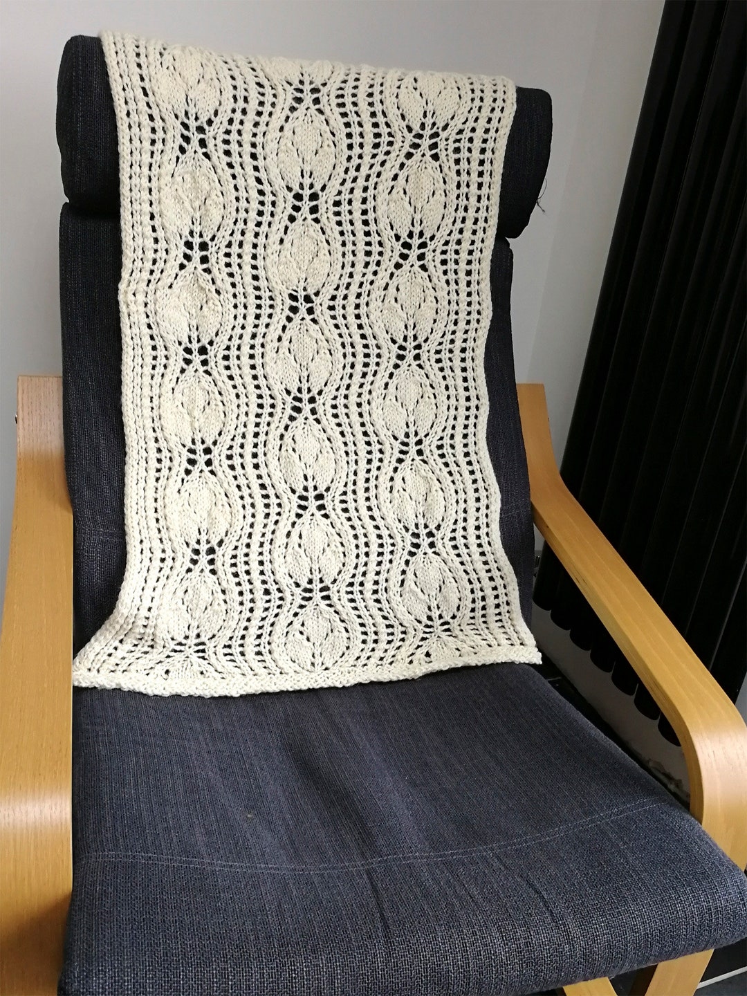 Knitting KIT to Make Lotus Bud Lace Short Throw - Etsy