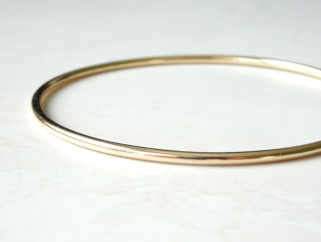 Solid 9ct Gold Bangle Recycled Gold Bangle Smooth Gold Bangle Handmade ...