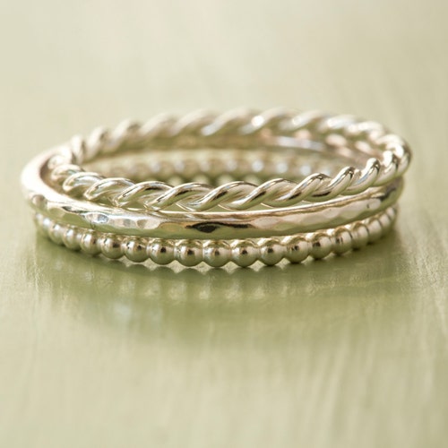 Sterling Silver Stacking Ring Set Set of 3 Stacking Rings - Etsy UK