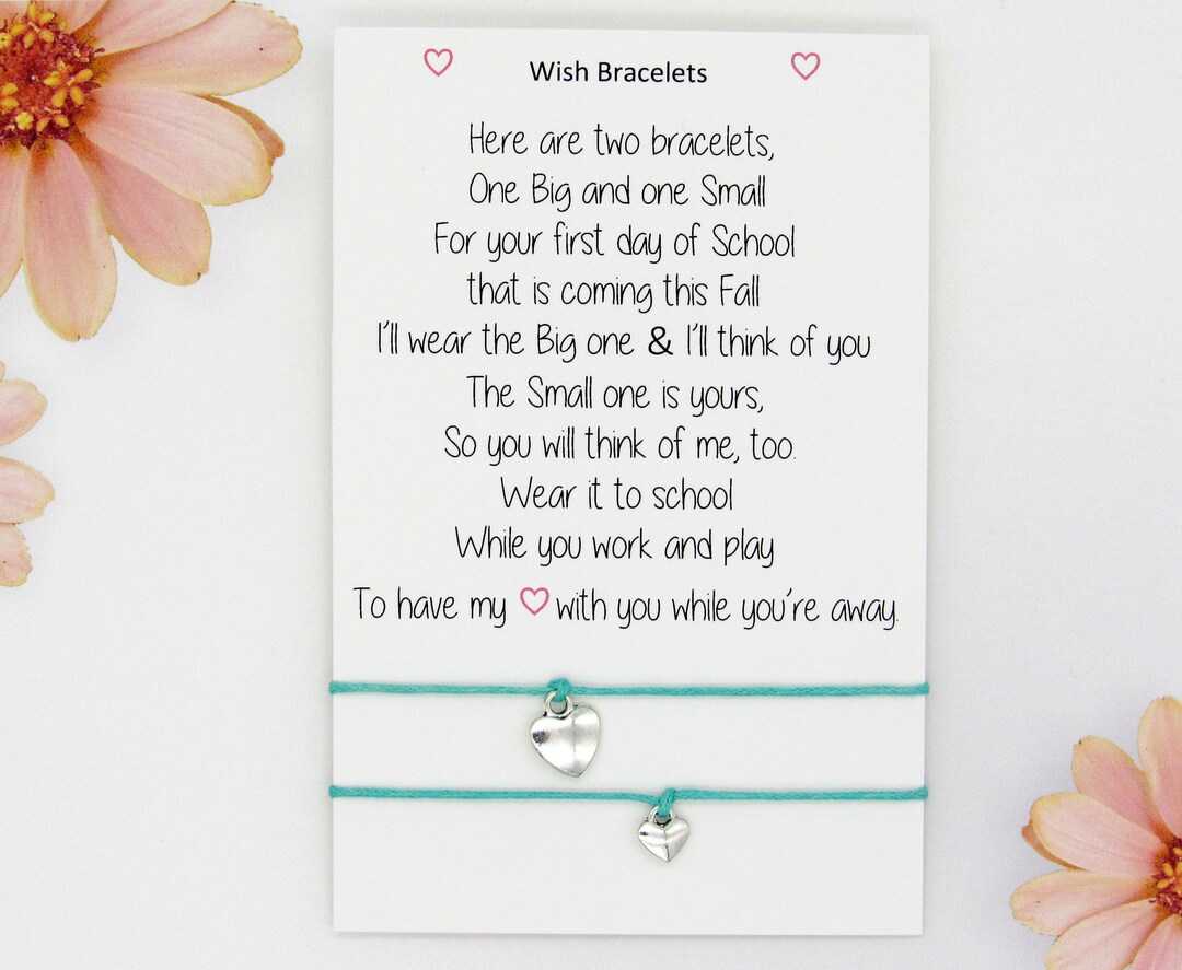 Back to School Mommy and Me Bracelet Set, First Day of School Jewelry ...