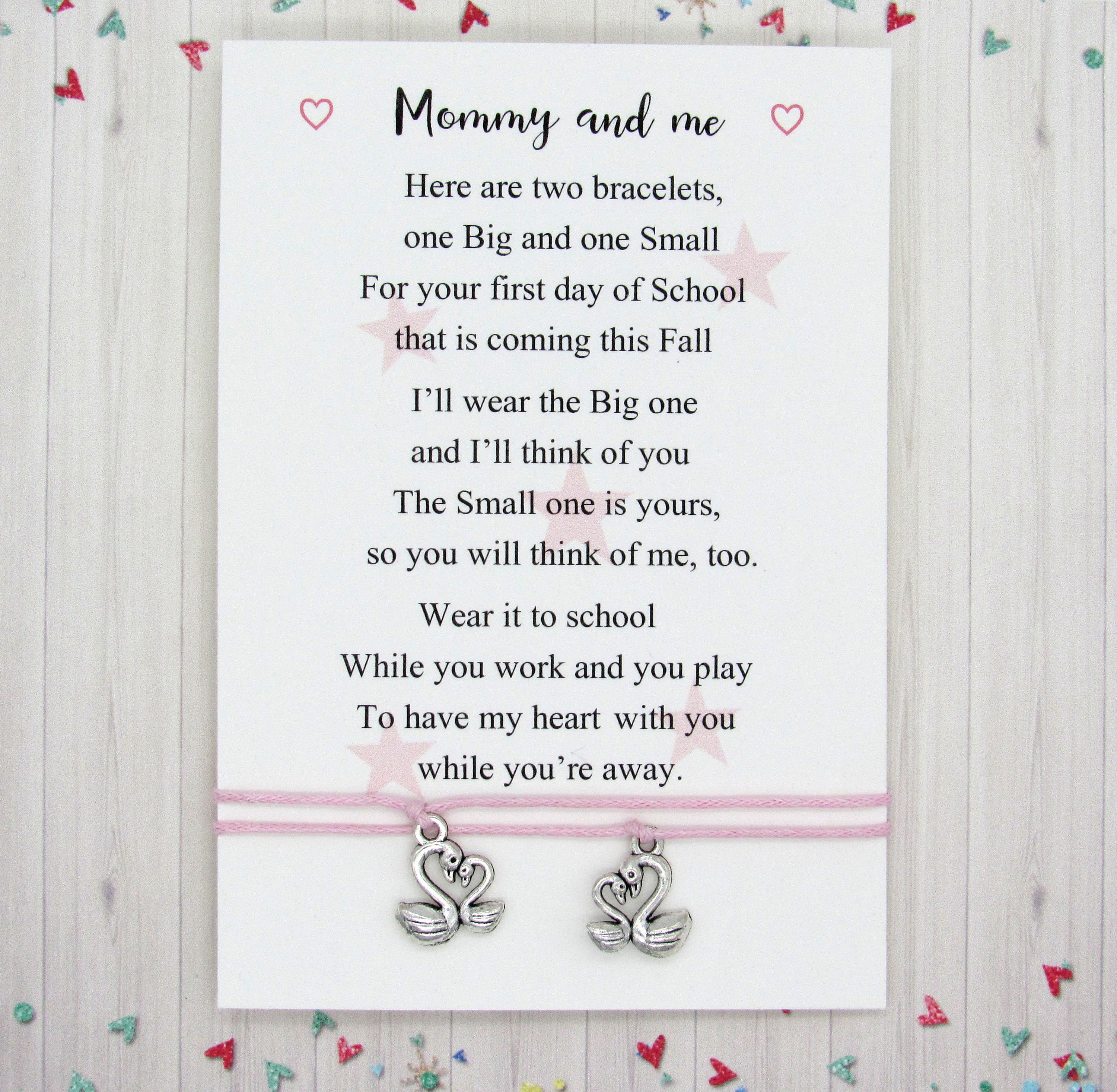 Back to School Mommy and Me Bracelet Set First Day of School | Etsy