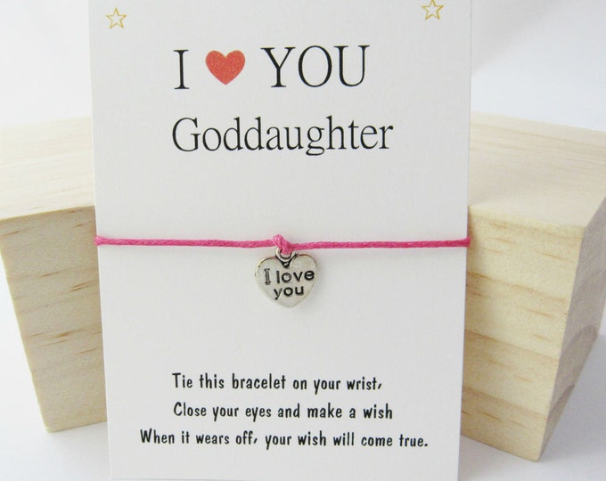 Goddaughter Gift Wish Bracelet Goddaughter Wish Bracelet Gift for ...