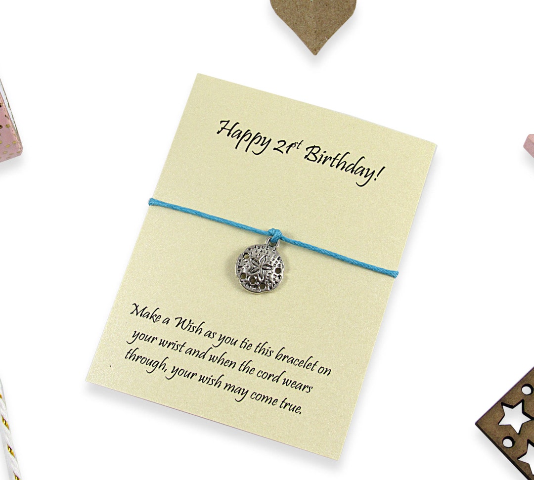 21st Birthday Gift Wish Bracelet, 21st Birthday Ideas, Finally 21, Gift ...