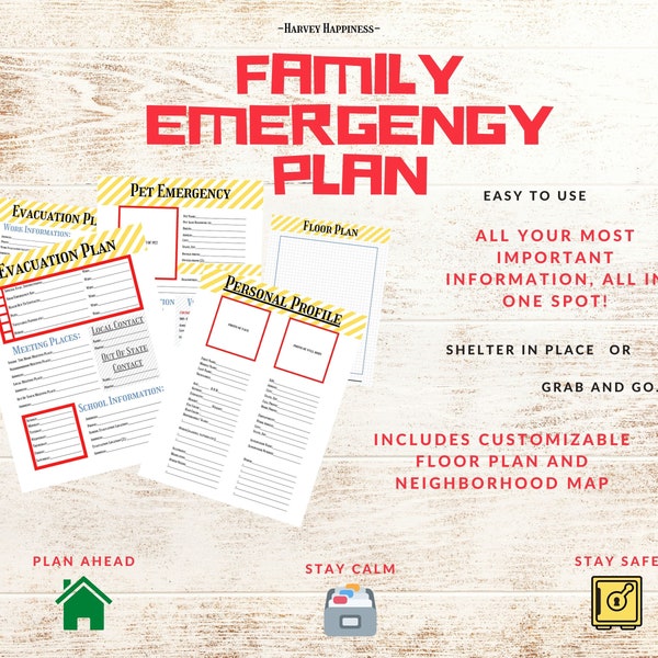 Family Emergency Binder Printable - Etsy