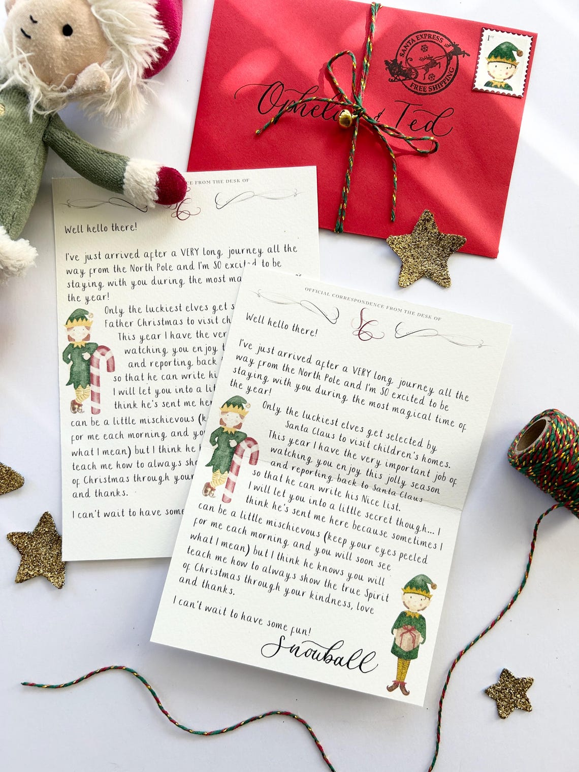 Personalised Christmas Elf Arrival Letter - Etsy