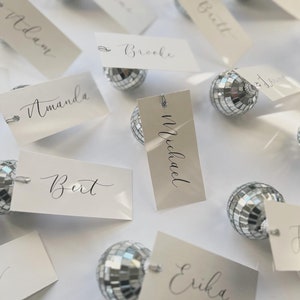 Disco Ball Place Cards, Wedding Event Name Cards, Wedding Favours ...