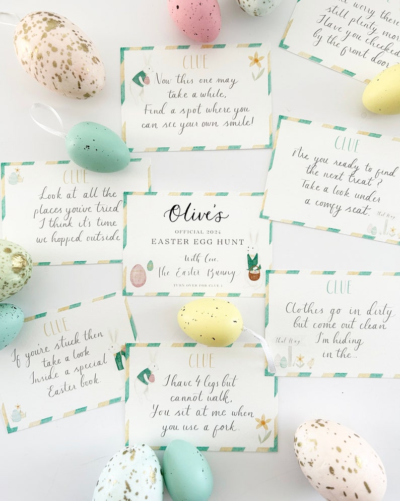 Easter Egg Hunt Card Download - Indoor and Outdoor Printable Scavenger ...