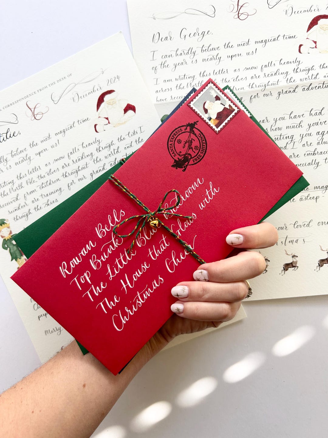 ENVELOPE ONLY - Father Christmas Santa Envelope With Handwritten ...