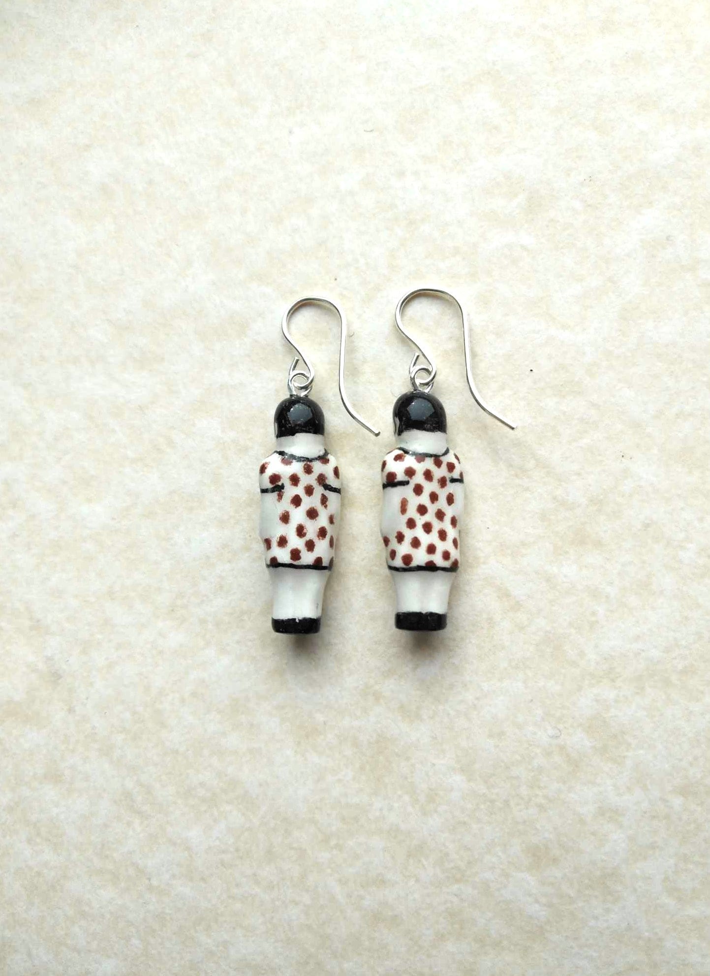 Frozen Charlotte Red Spot Dressed Doll With Sterling Silver Ear Wires ...