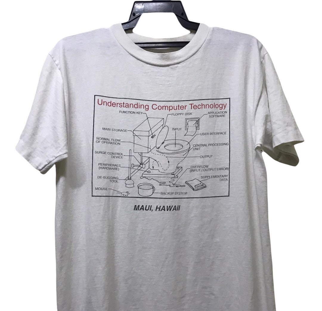 Vintage 90s Understanding Computet Technology Tshirt Size M/maui/hawaii ...