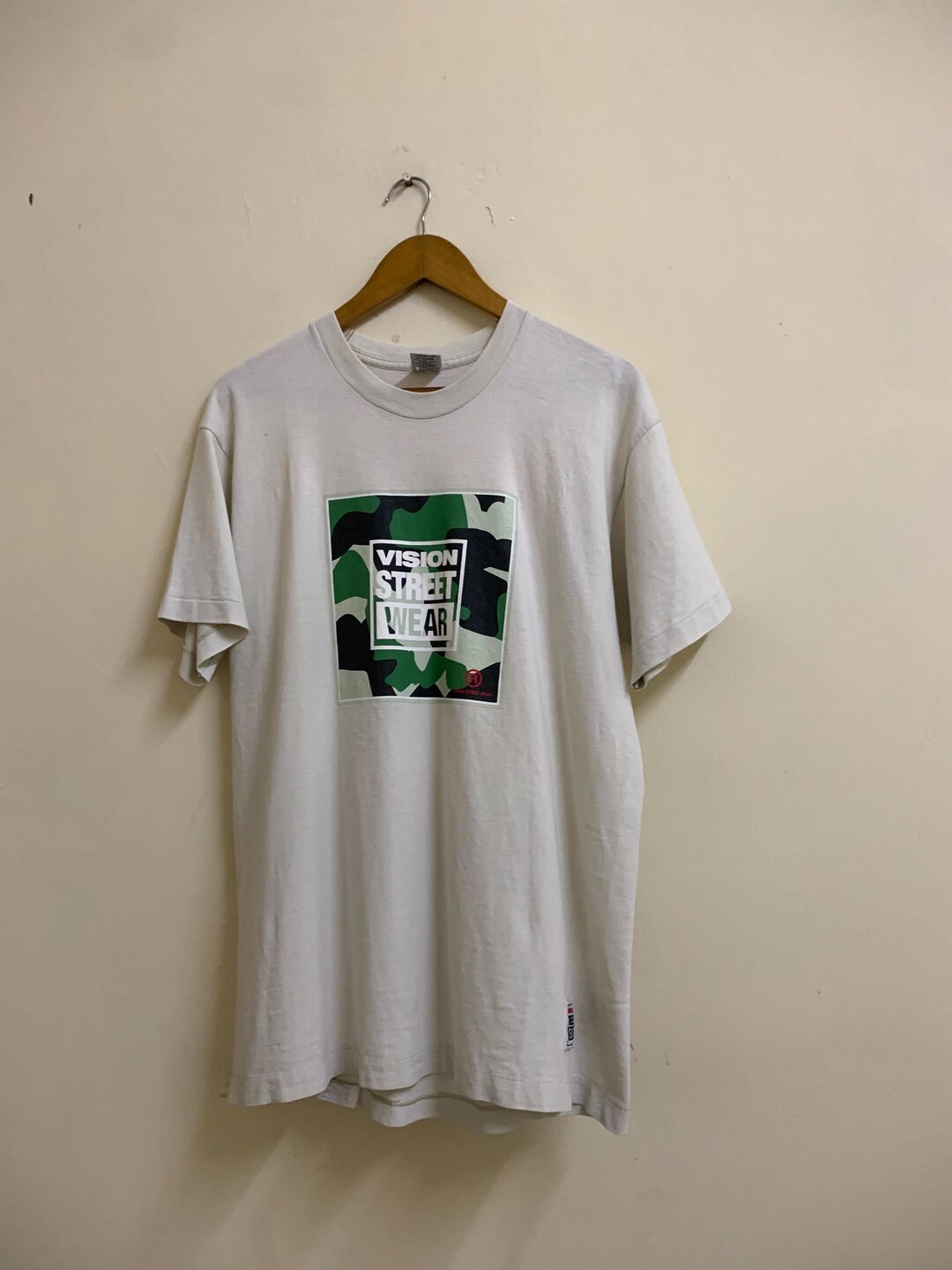 Vintage 90s Vision Street Wear Skateboard Tshirt Size M/surf Skate/camo ...