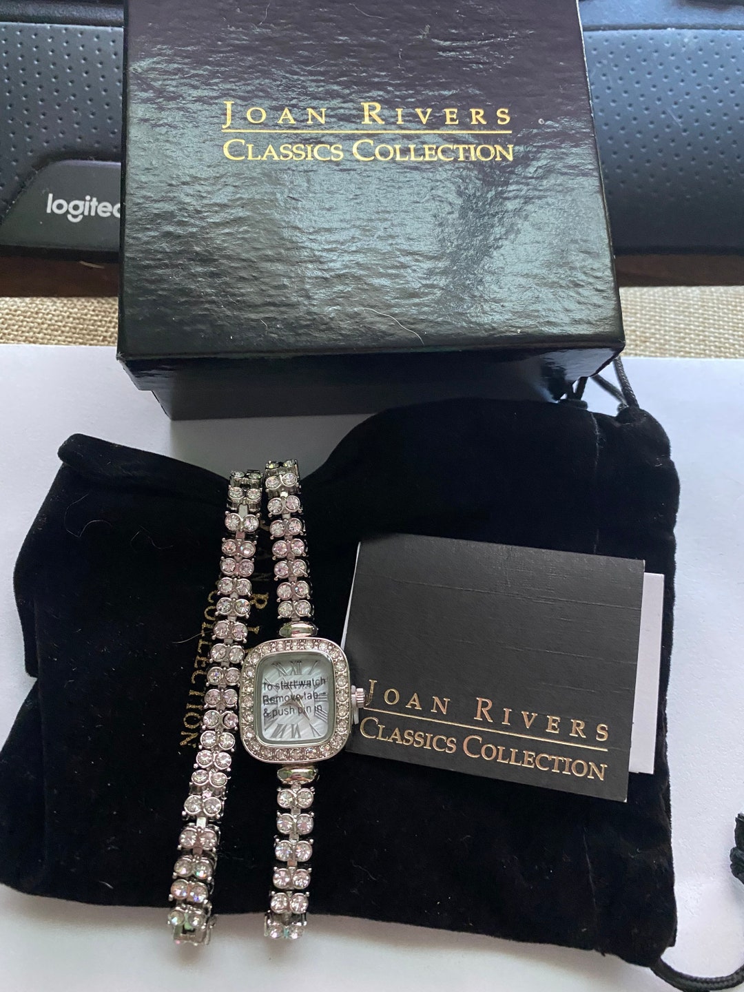 Joan Rivers Red Carpet Classic Luxury Crystal Watch With Matching ...