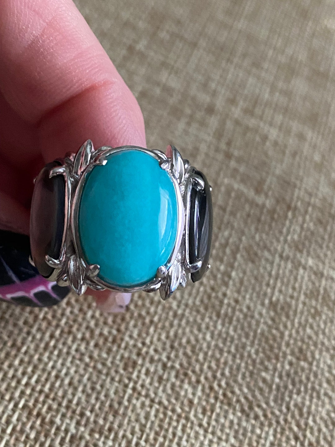 Gem En Vogue Michael Valitutti NH DP 925 Silver Blue Amazonite & MOP ...