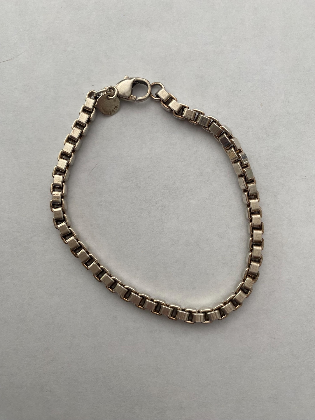 Tiffany & Co. Sterling Silver Venetian Box Chain Link Bracelet 7.5 - Etsy