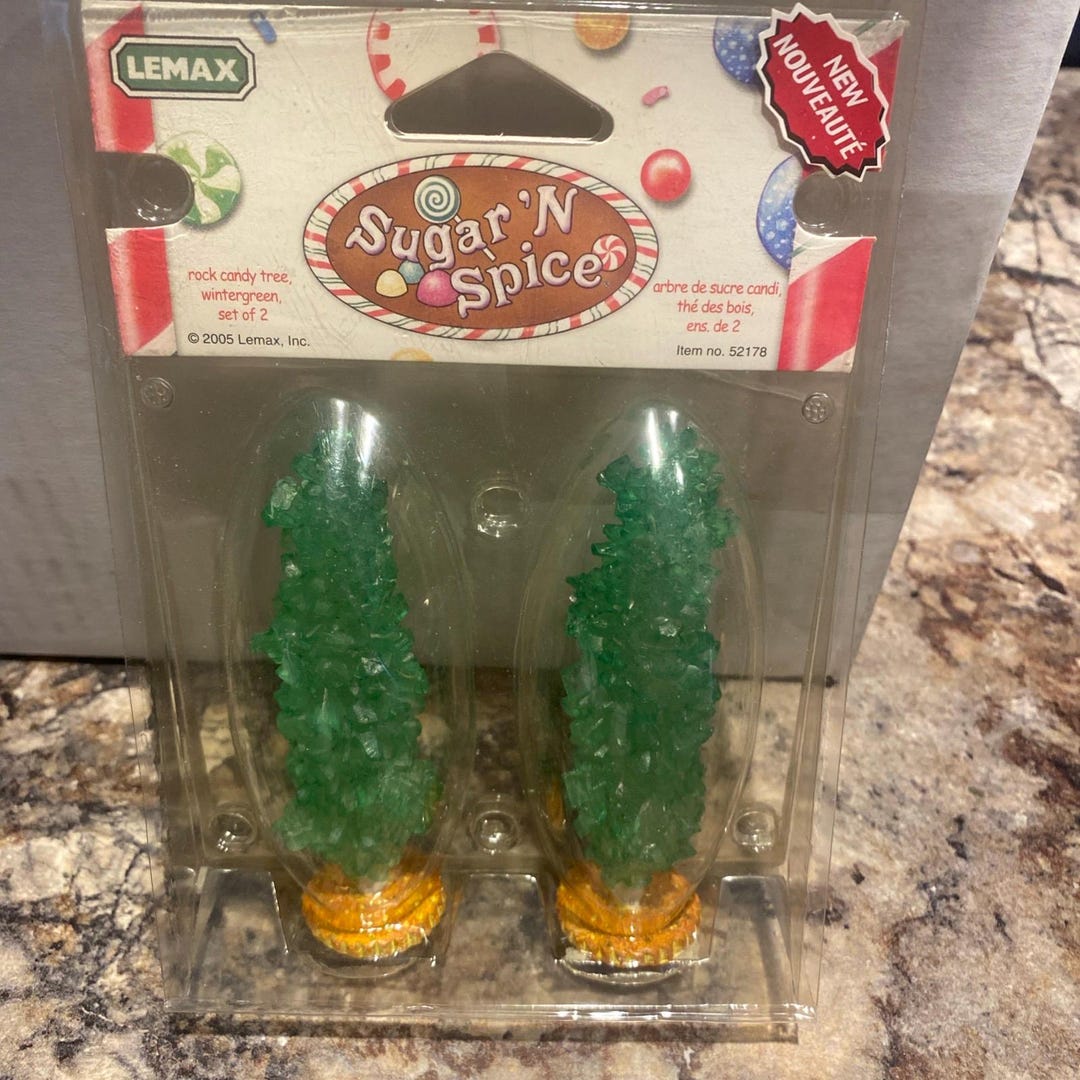 Lemax Sugar’n Spice Rock Candy Trees -green - Etsy