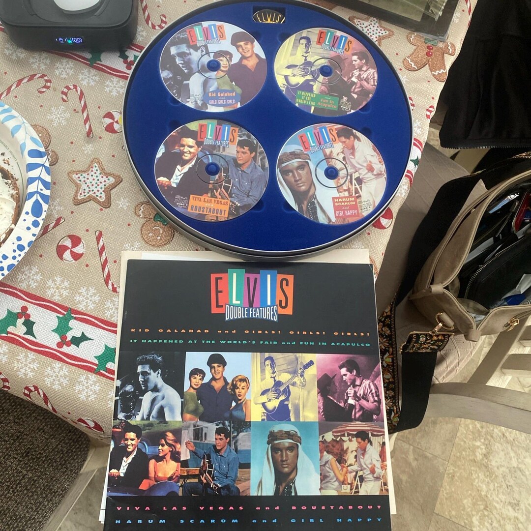 ELVIS PRESLEY 4 CD Double Features 8 Soundtracks Film Canister Photos ...