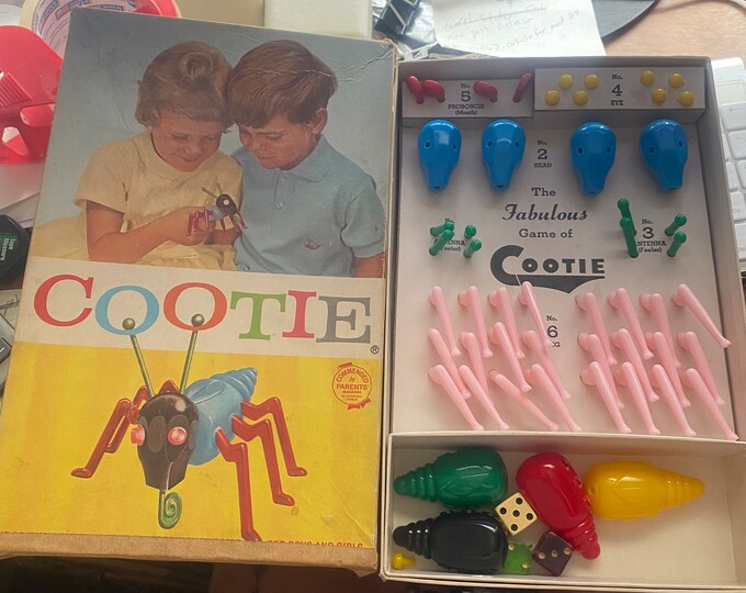 1949 Vintage the Game of Cootie - in Original Box - Contains All the ...