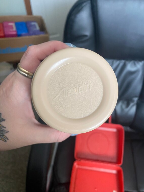 Disney Aladdin Plastic Lunchbox And Thermos 1990 Vint… - Gem