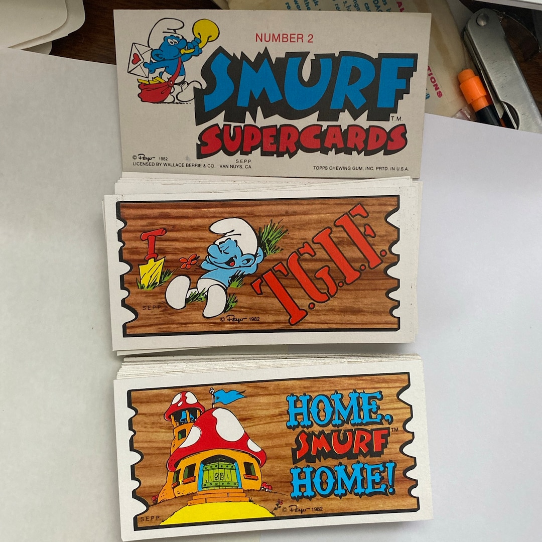 1982 Topps the Smurfs Supercards Set #1-56 - Etsy