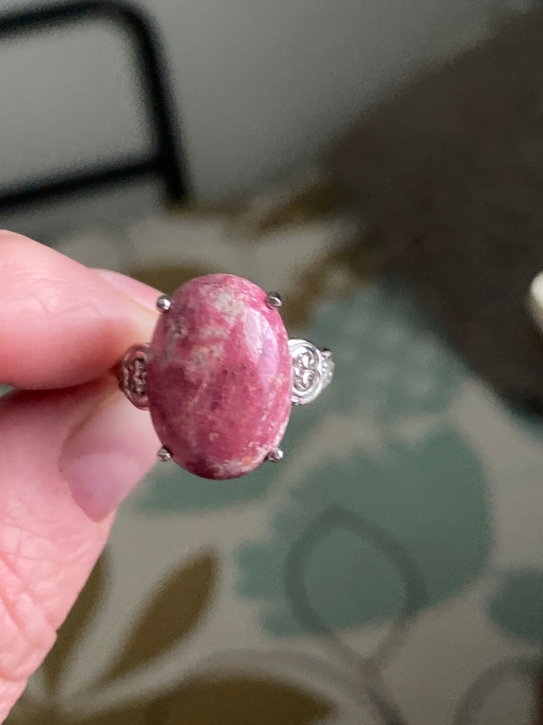 Sterling Silver BBJ Pink Stone Ring - Size 7-af - Etsy