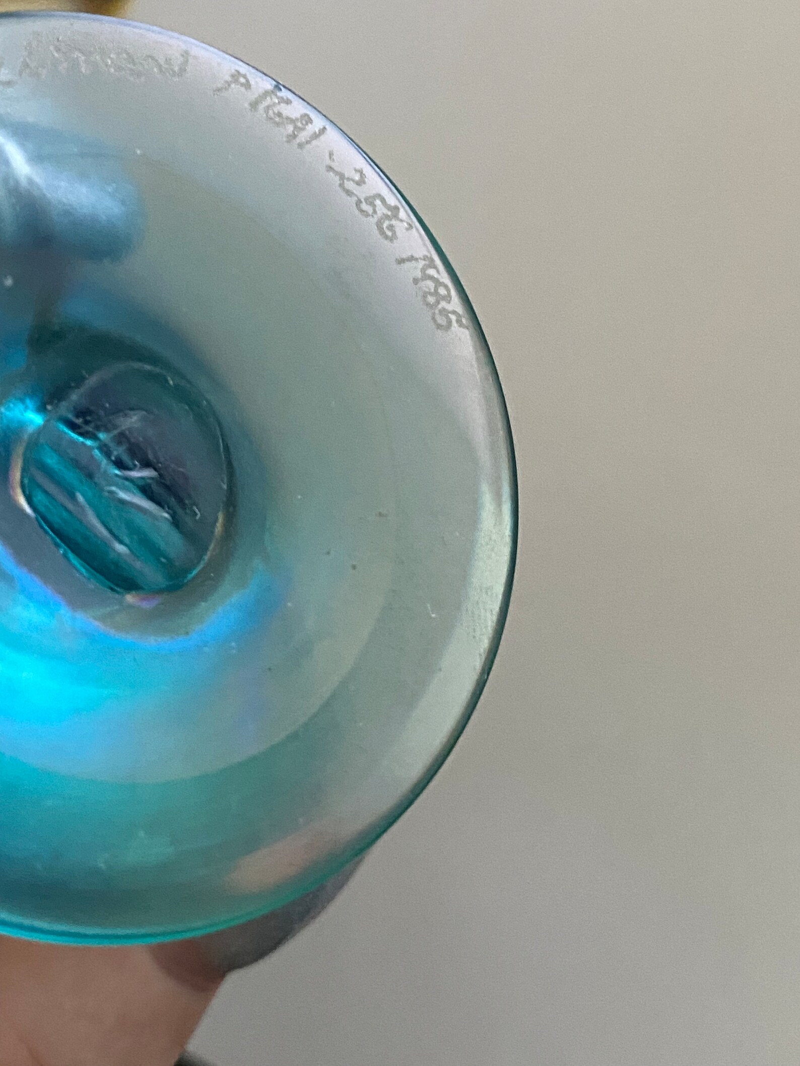 Vintage 1985 Stuart Abelman Glass Blue Perfume Bottle - Etsy