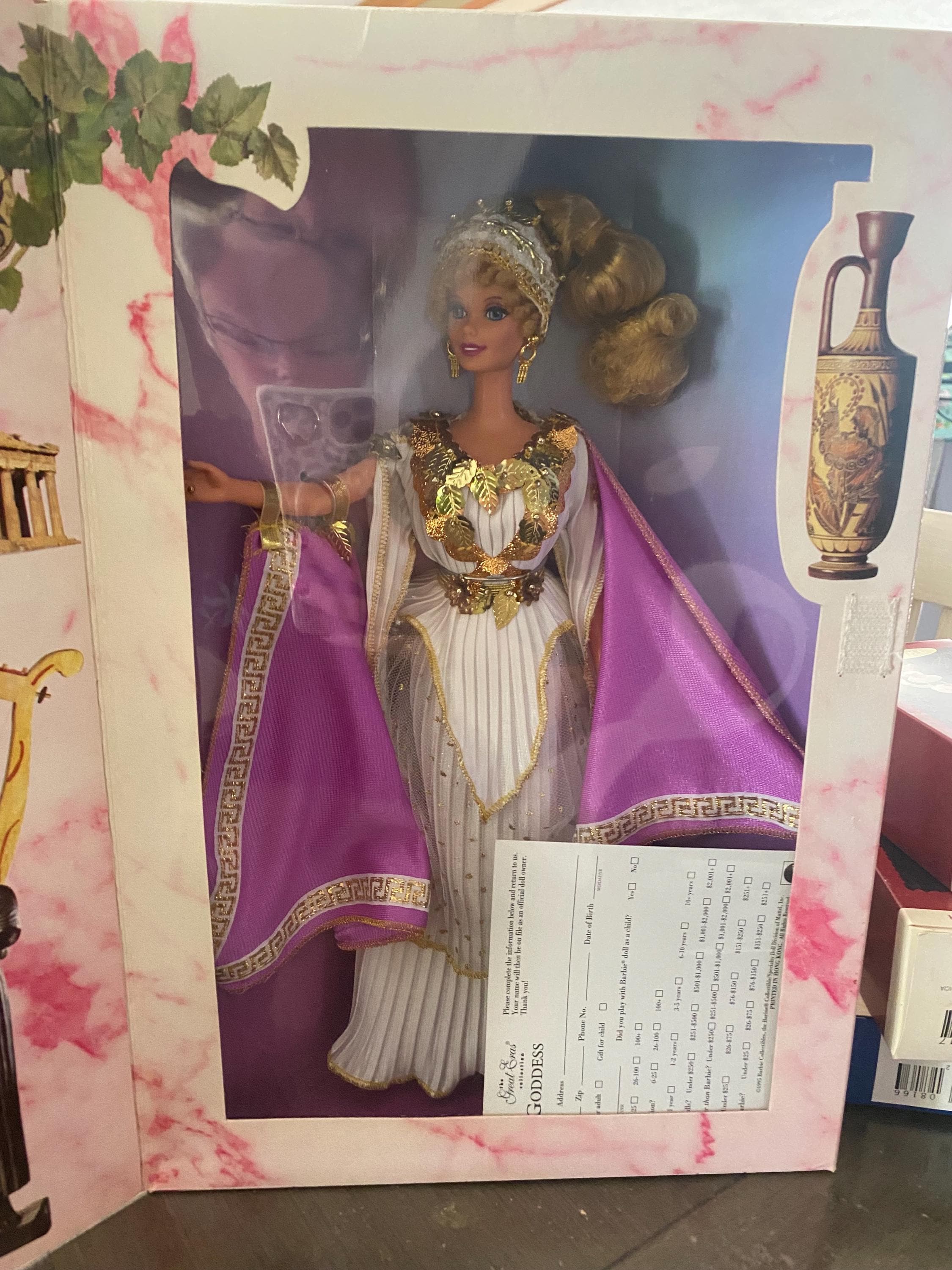 1995 Grecian Goddess Barbie Doll From the Great Eras Collection Mattel ...