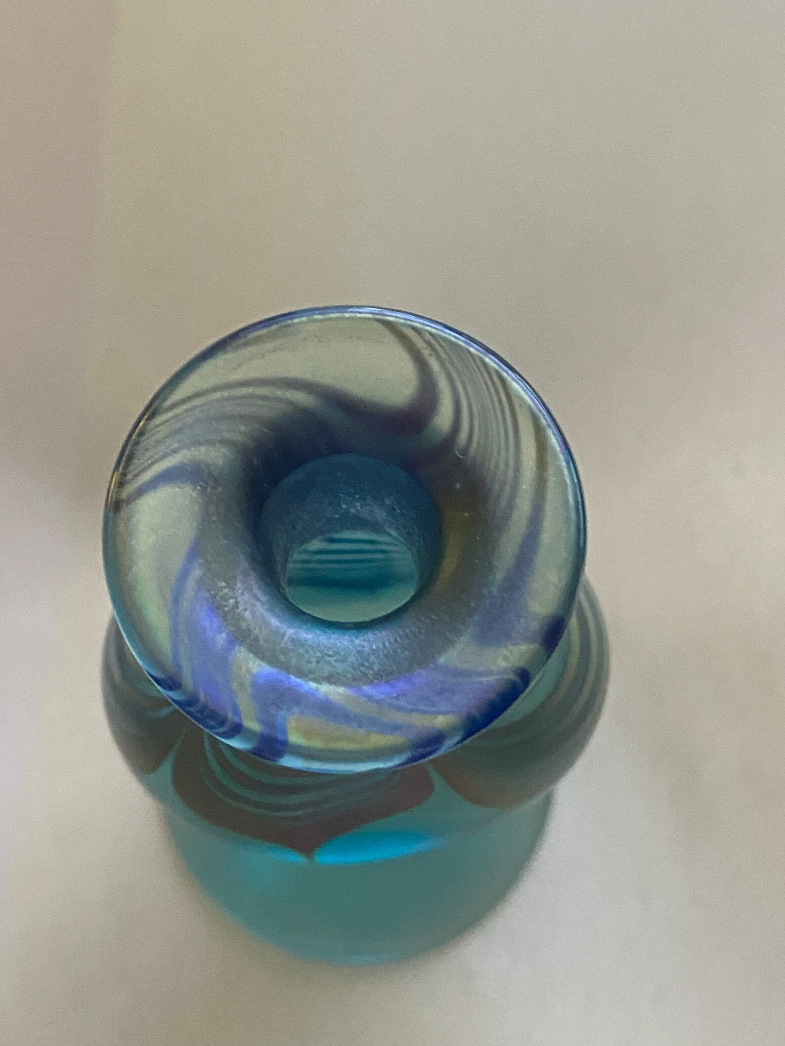 Vintage 1985 Stuart Abelman Glass Blue Perfume Bottle - Etsy