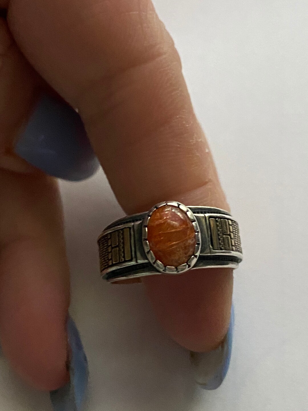 Carolyn Pollack Roderick Tenorio 14k Gold 925 Sterling Silver Sunstone ...