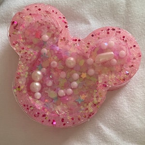 Mickey Mouse Resin Shaker Keychains - Etsy