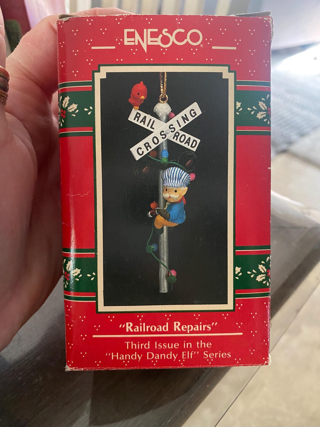 Enesco Ornament 1990 Railroad Repairs Third Handy Dandy Elf Series - Etsy