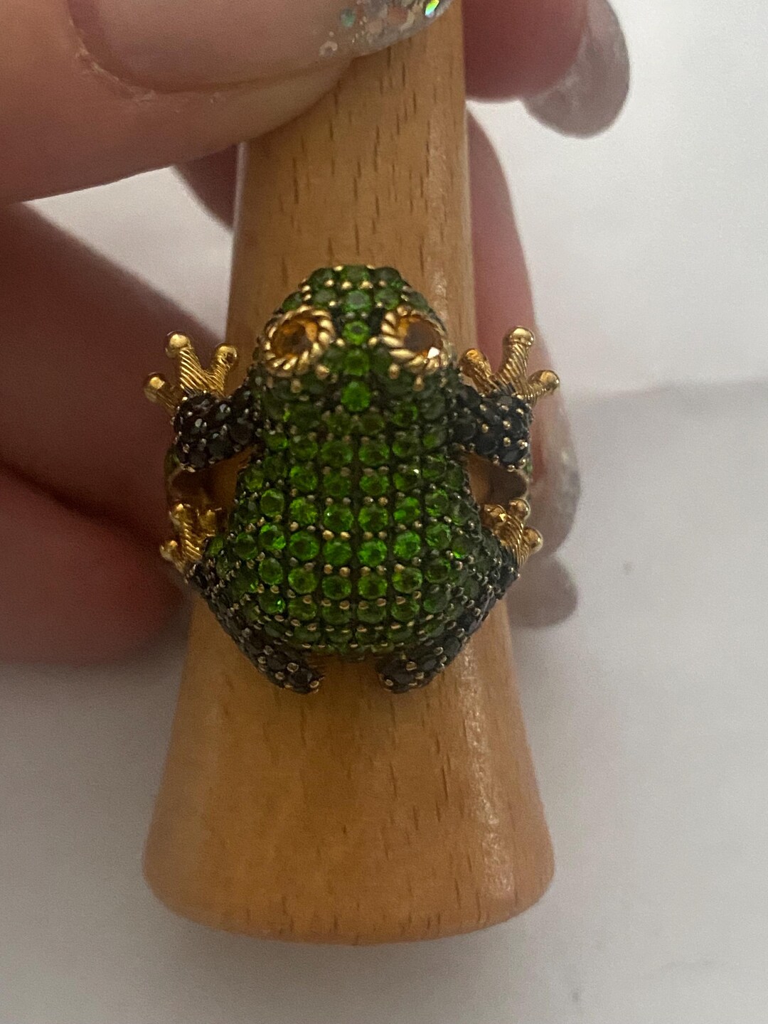 Judith Ripka Gold Over Sterling Frog Multi Rhinestone Ring - Size 7 - Etsy