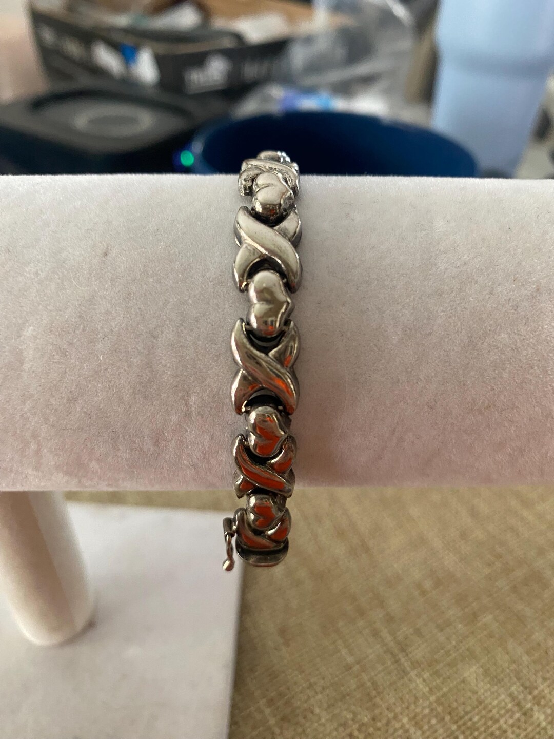 Vintage FAS Sterling Silver XO Heart Puffy Bracelet 925 - 7” - Etsy