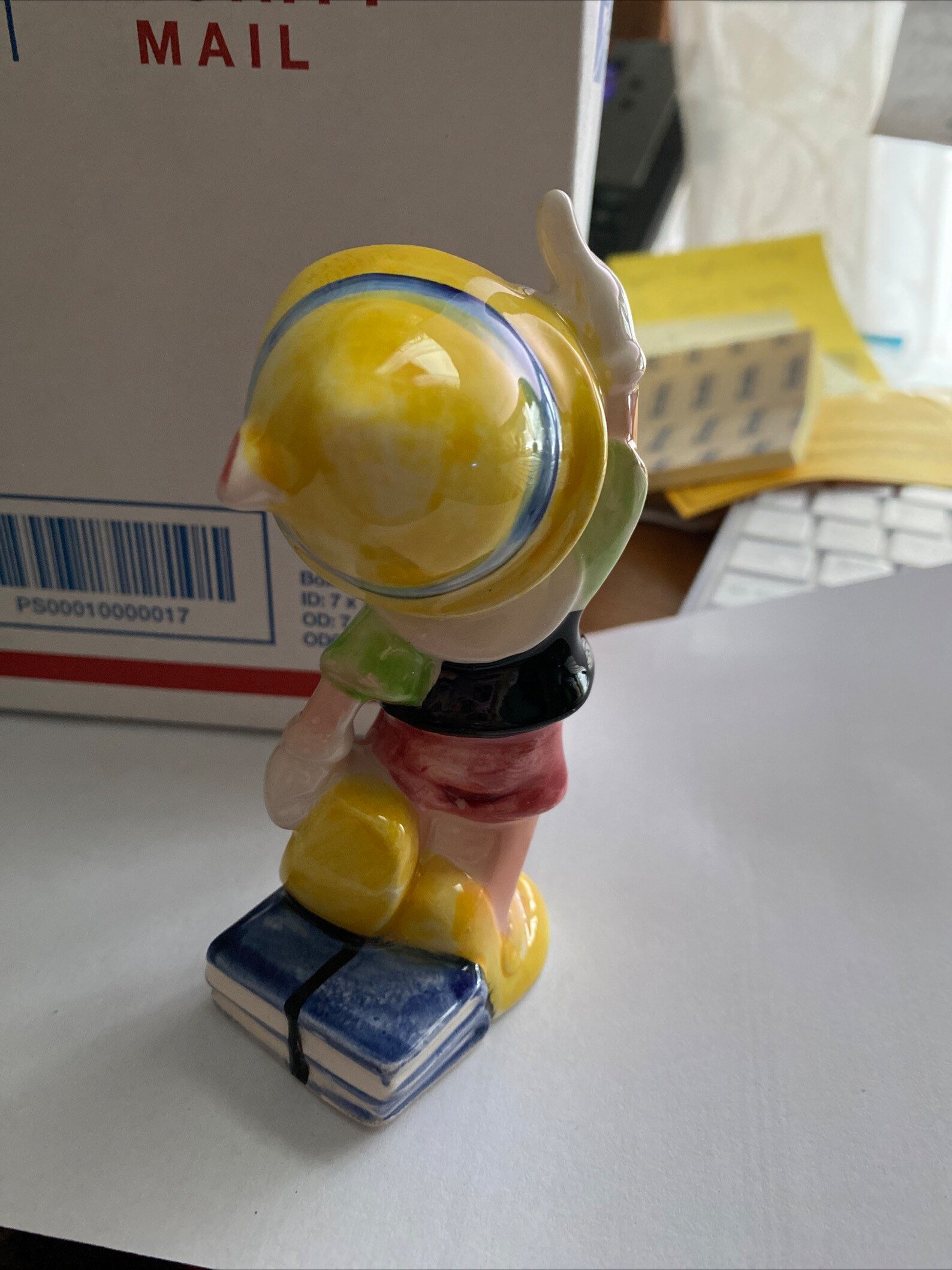 Walt Disney’s Productions PINOCCHIO Real Boy Ceramic Japan Figurine-jf ...