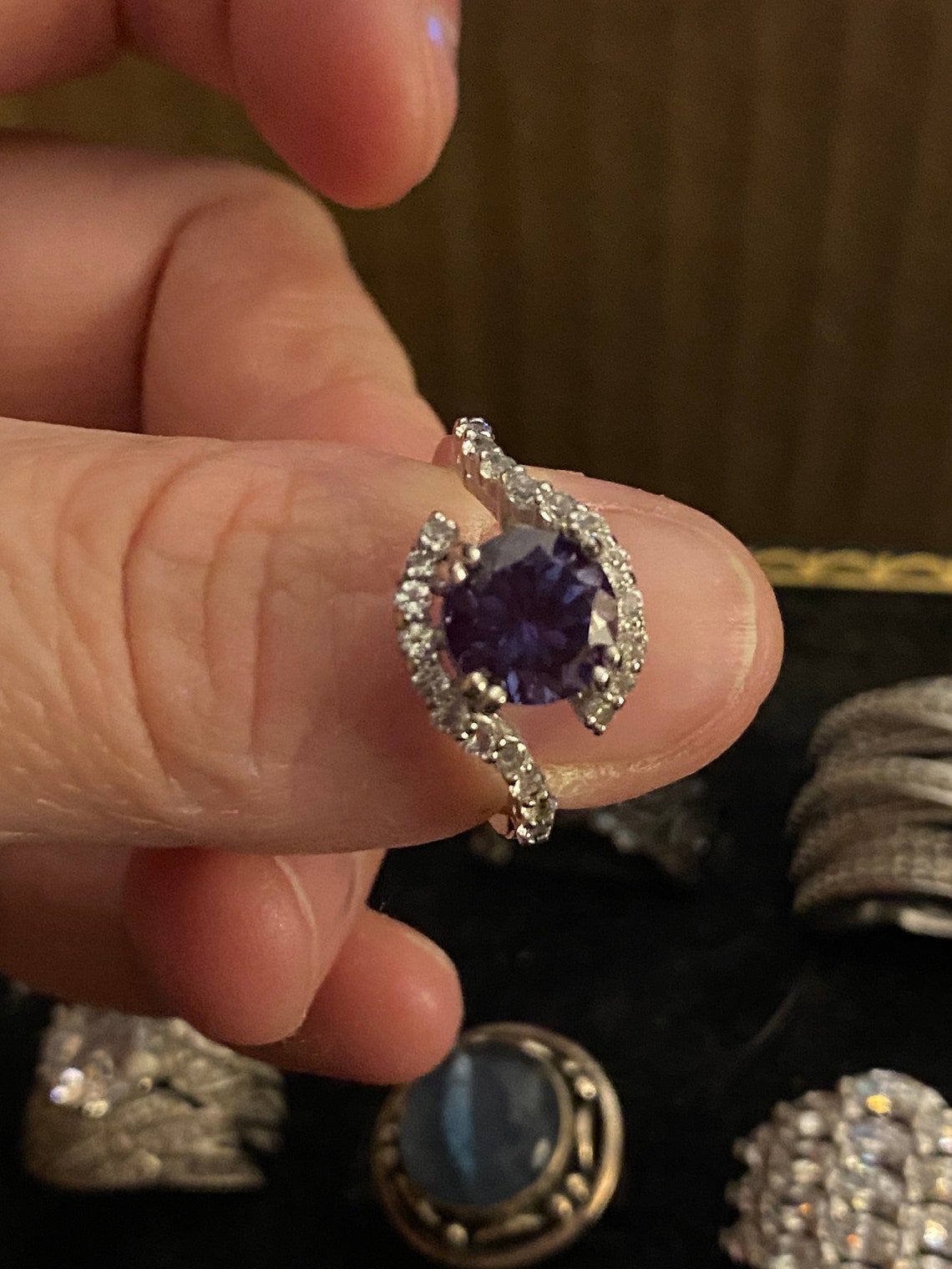 Brand New BBJ Sterling Silver Amethyst CZ Ring Size 7 - Etsy