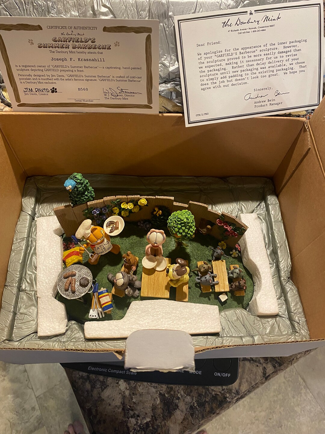 Danbury Mint “GARFIELD’S SUMMER Barbecue”sculpture Figurine Statue - Etsy