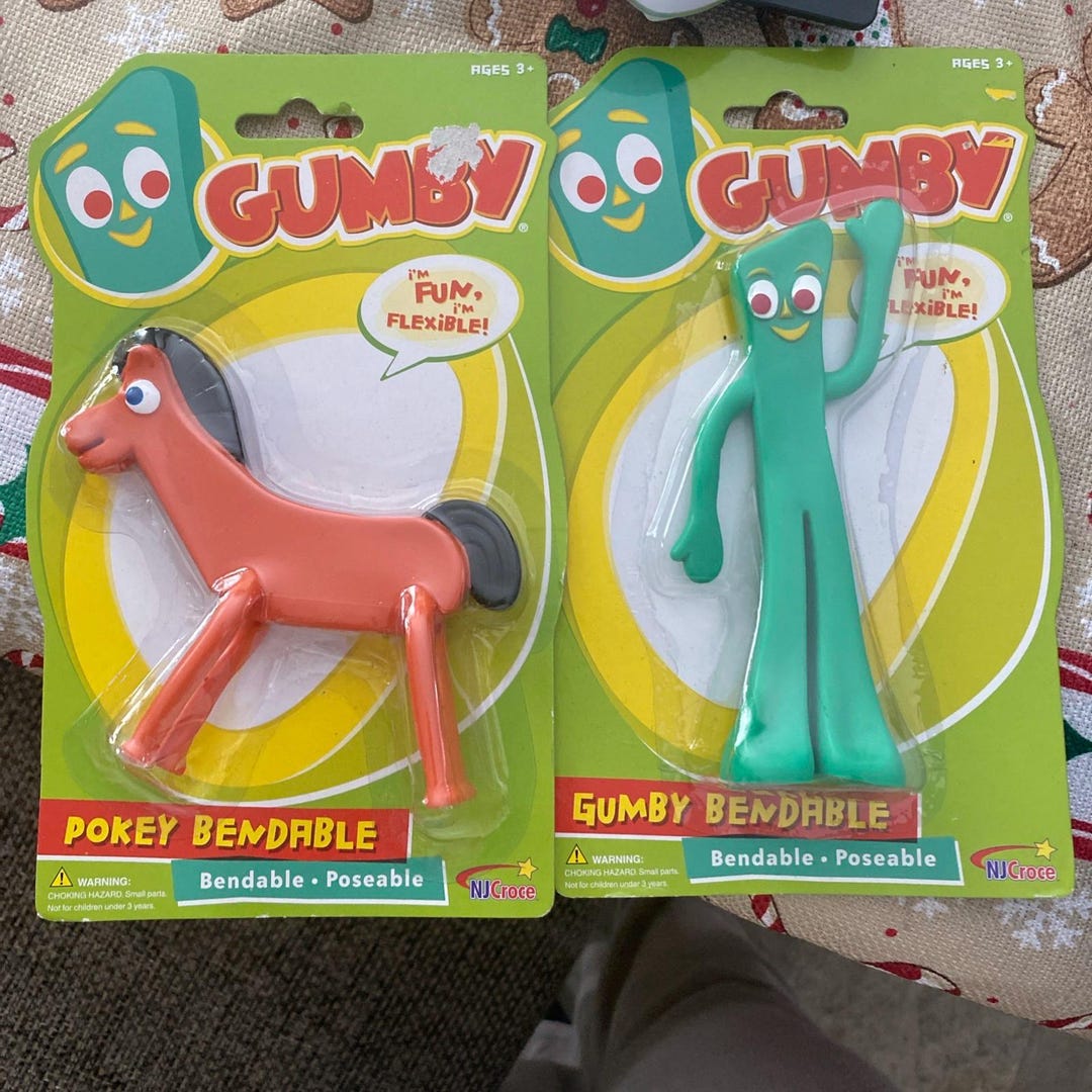 Gumby and Pokey 5" NEW Bendable Rubber Figure Brand New 2014 Action ...